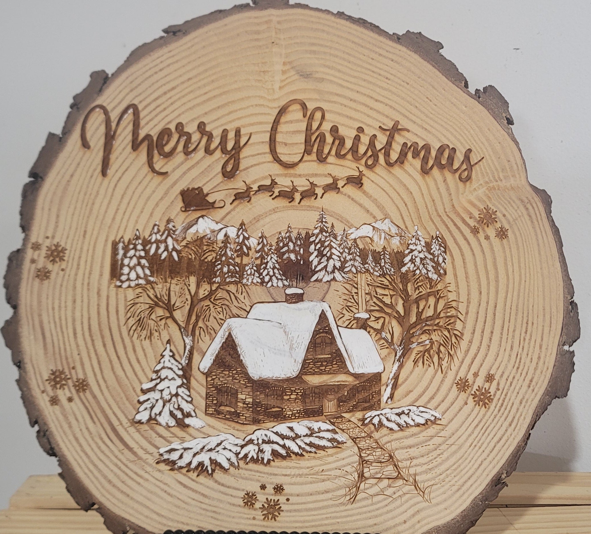 Merry Christmas Laser Engraved Live Edge – KMC Creations - West Plains